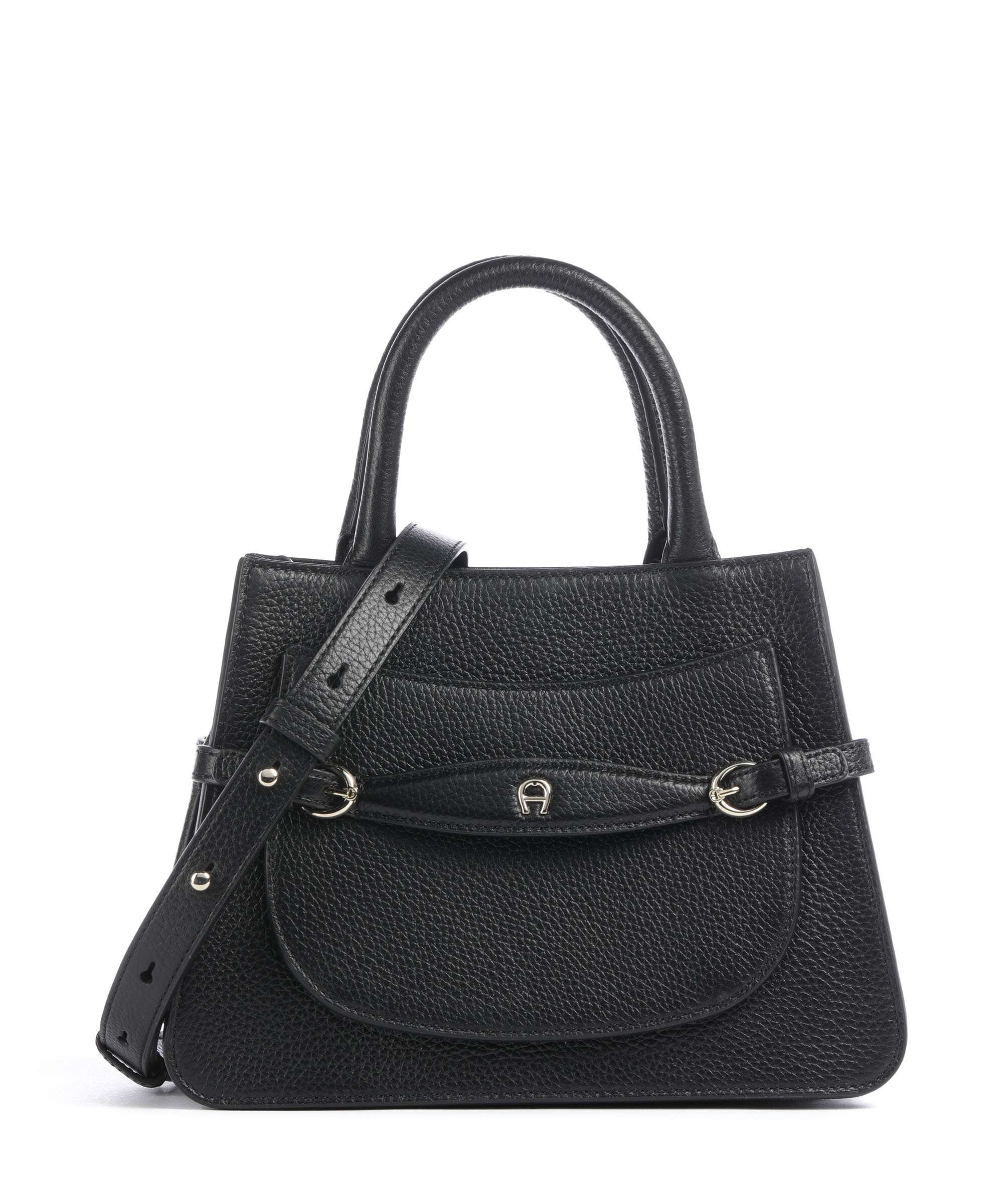 Aigner Cavallo M Handbag grained cow leather black - 133026-0002 – WARDOW