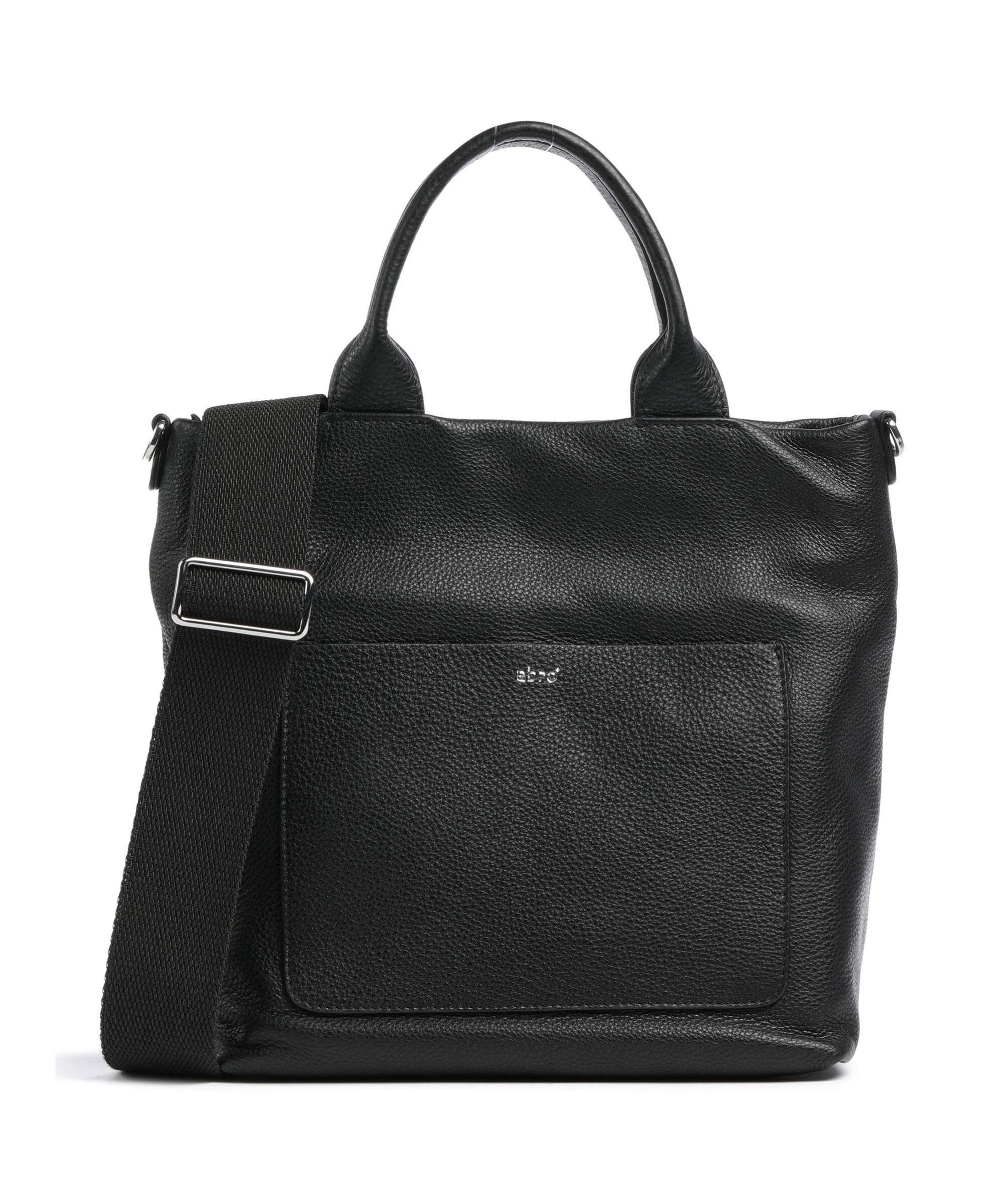 Abro Dalia Raquel Handbag grained cow leather black/nickel - 090937-46 ...