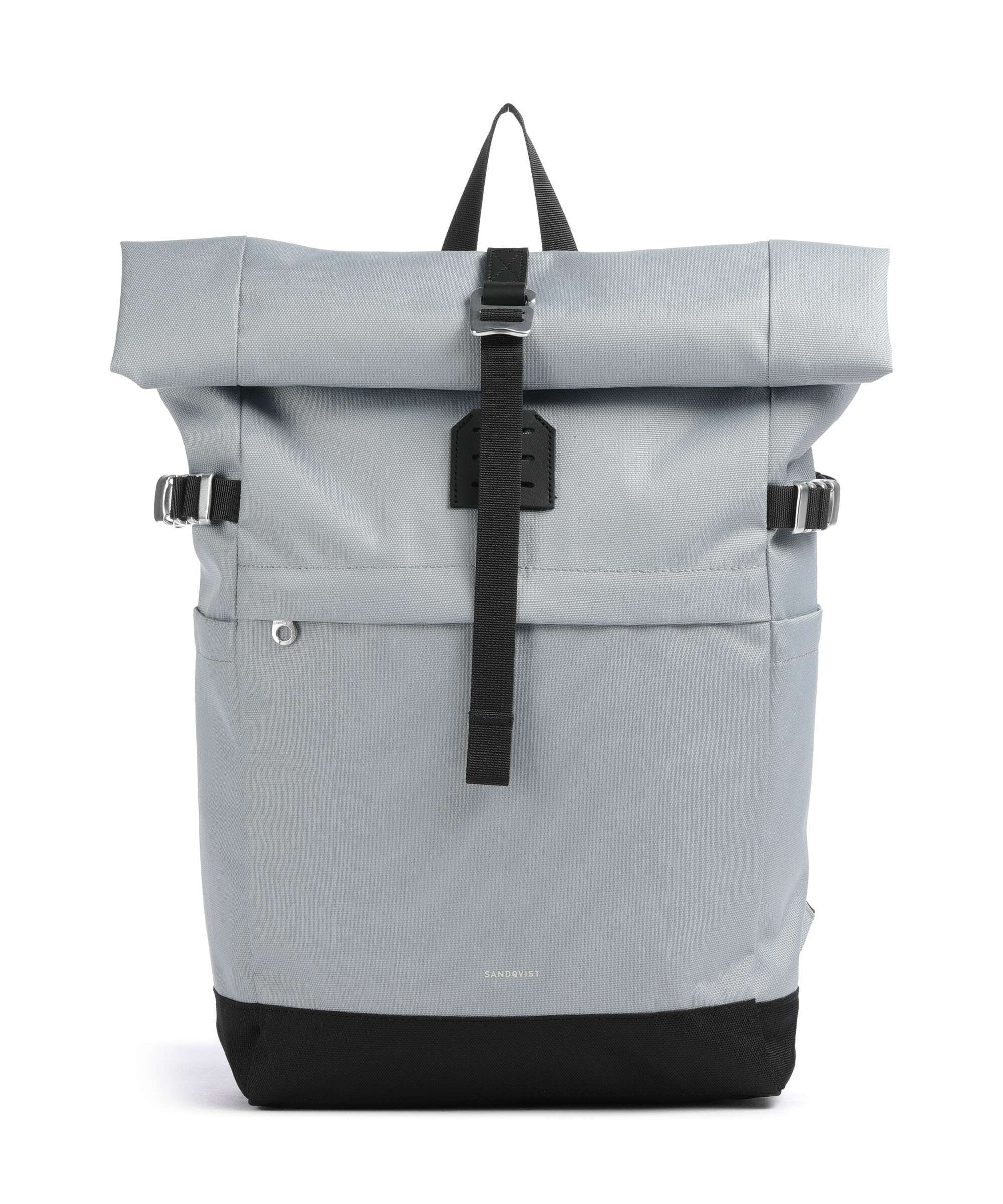 Sandqvist Icon M Rolltop backpack 14″ recycled polyester ice blue ...