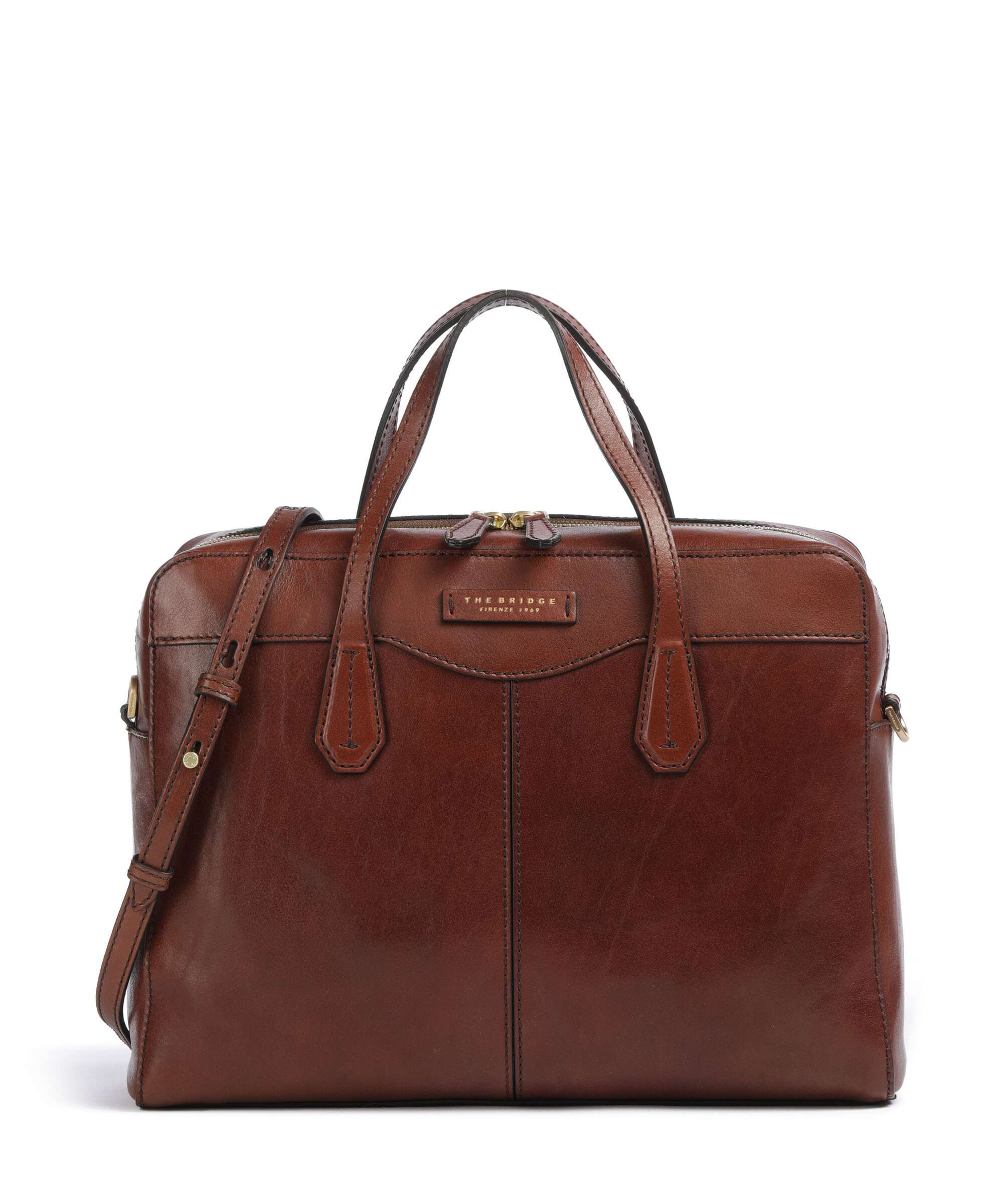 The Bridge Gloria Briefcase 13″ cow leather brown - 04375501-14 – WARDOW