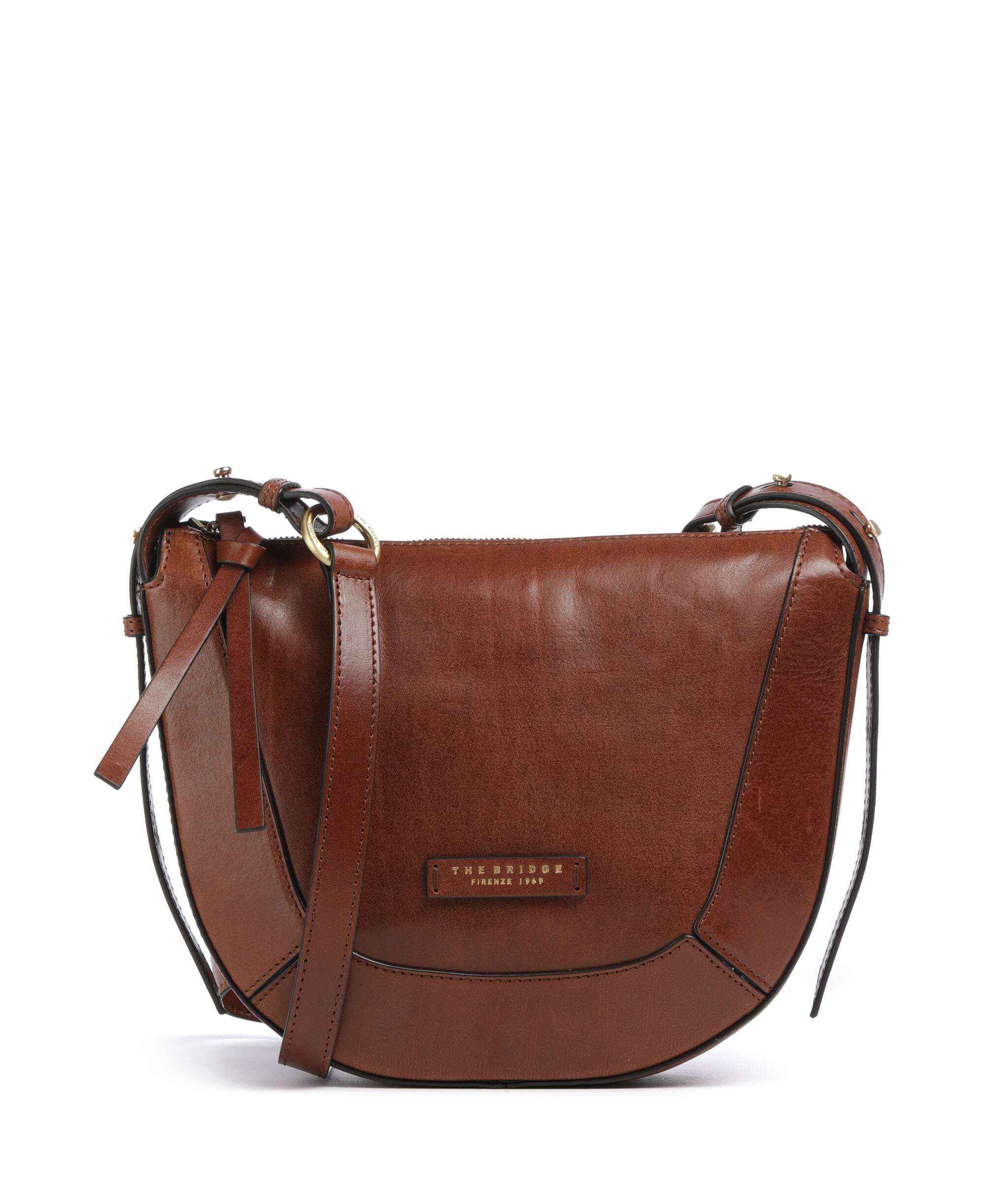 The Bridge Fedora Crossbody bag fine grain cow leather brown - 04320501 ...