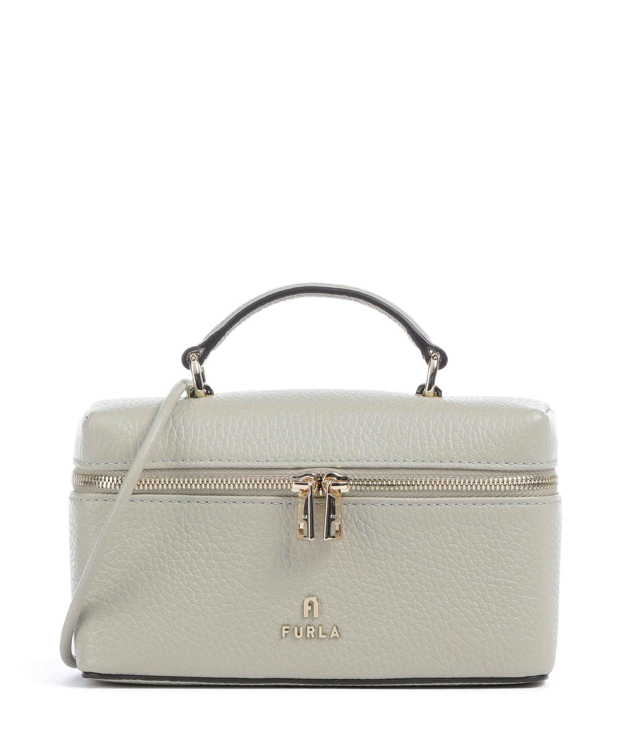 Furla Camelia Micro Crossbody bag grained leather light salvia ...
