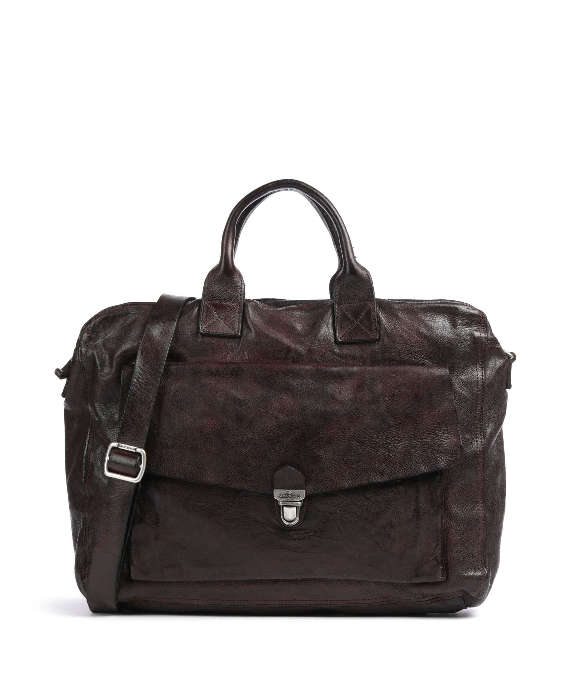 Campomaggi Briefcase 14″ grained cow leather brown ...