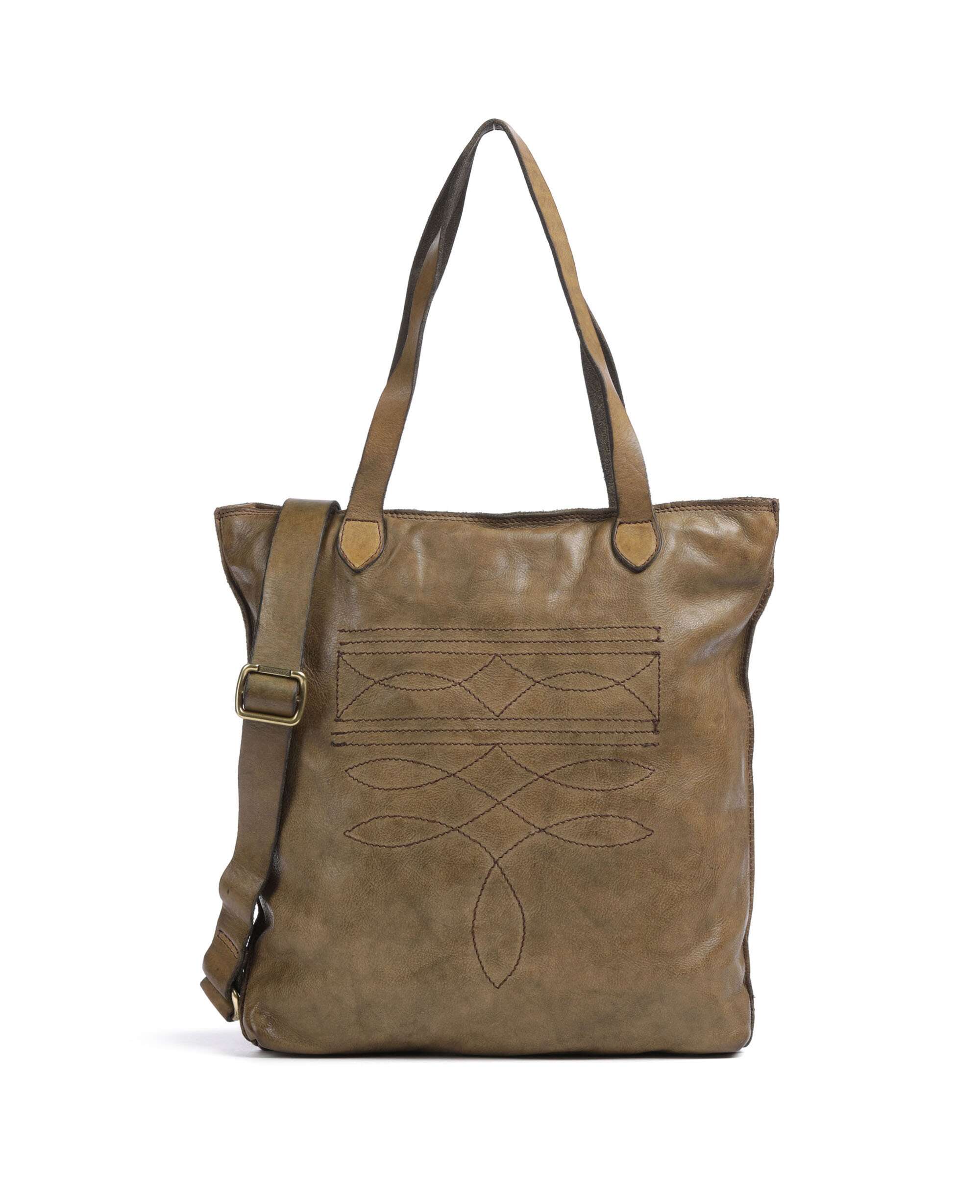 Campomaggi Tote bag grained cow leather verde militare ...